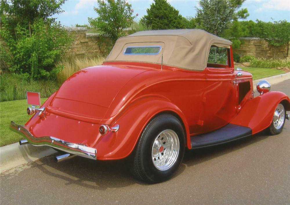 1934 FORD CUSTOM 2 DOOR CABRIOLET "TOBY KEITHS" - Rear 3/4 - 65899