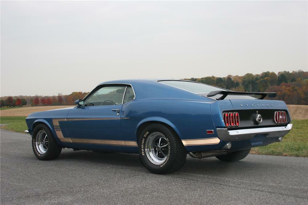 1969 FORD MUSTANG BOSS 302 FASTBACK - Rear 3/4 - 71105