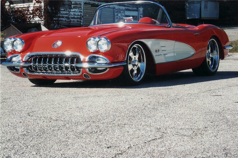 1959 CHEVROLET CORVETTE CUSTOM CONVERTIBLE - Front 3/4 - 75035