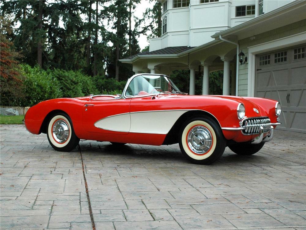 1957 CHEVROLET CORVETTE CONVERTIBLE - Side Profile - 81781