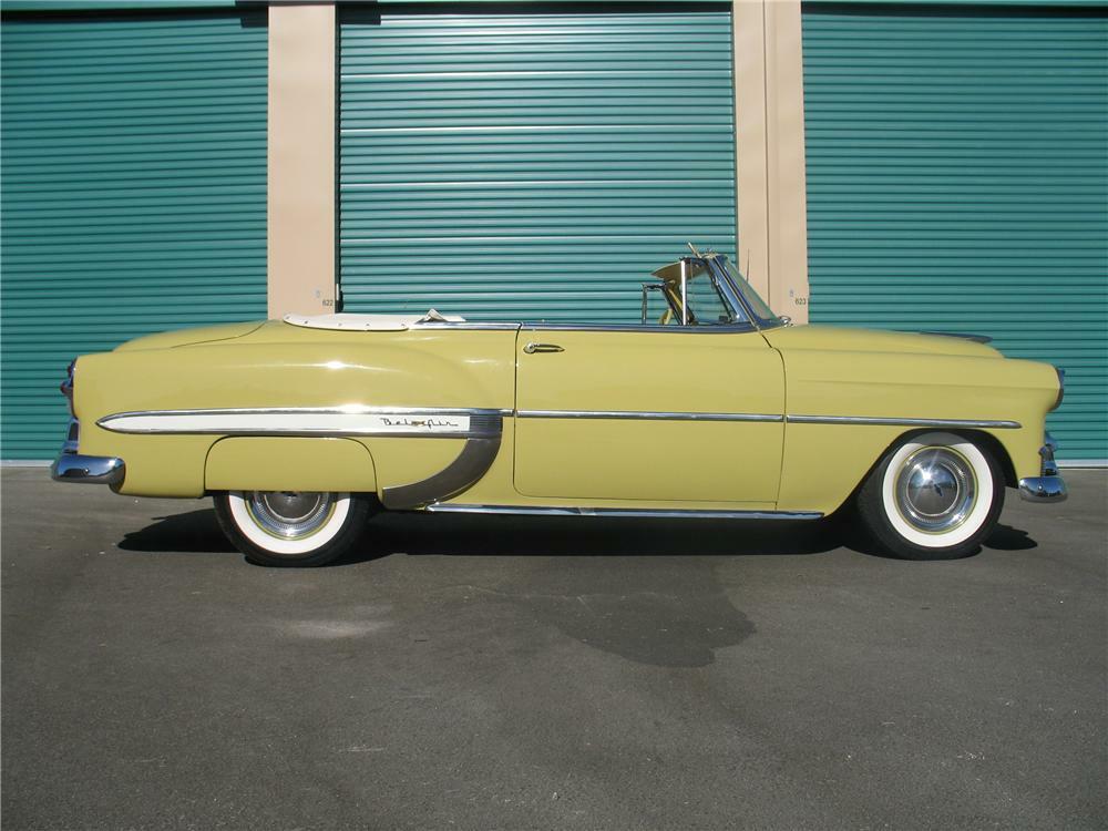 1953 CHEVROLET BEL AIR CONVERTIBLE - Side Profile - 82247