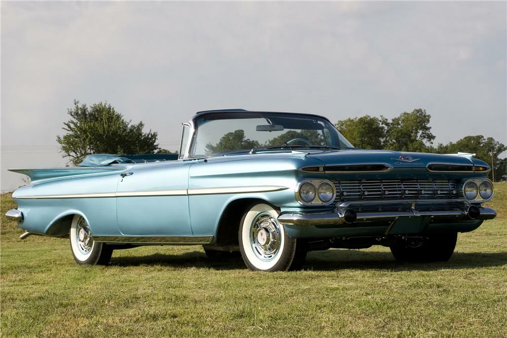 1959 CHEVROLET IMPALA CUSTOM CONVERTIBLE - Front 3/4 - 96190