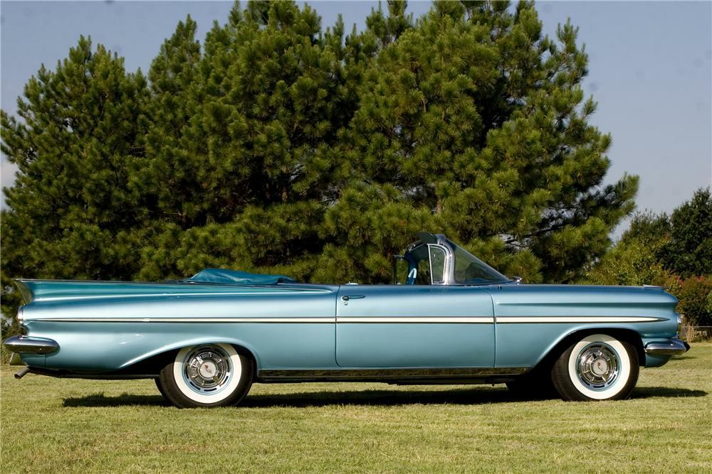 1959 CHEVROLET IMPALA CUSTOM CONVERTIBLE - Side Profile - 96190