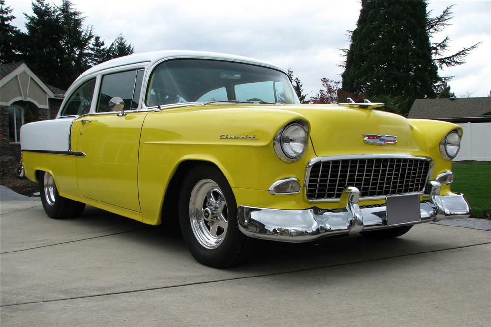 1955 CHEVROLET 210 CUSTOM 2 DOOR POST - Front 3/4 - 96302