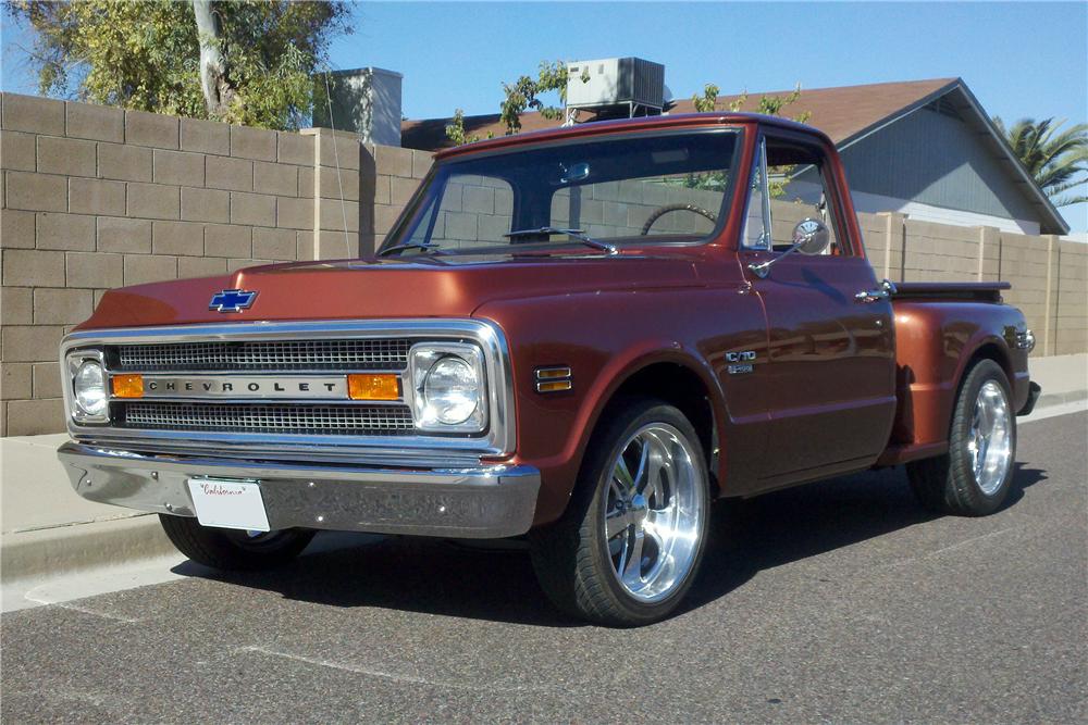 1970 CHEVROLET C-10 CUSTOM PICKUP - Front 3/4 - 97503