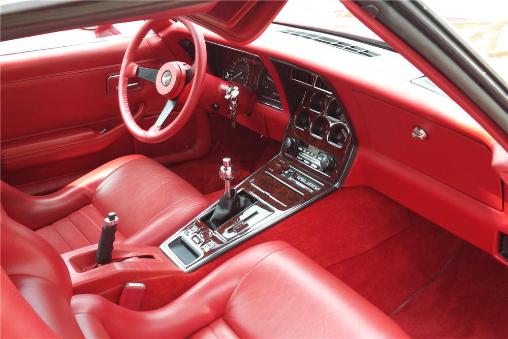 1981 corvette red interior
